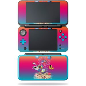 mightyskins skin compatible with nintendo new 2ds xl - coral garden | protective, durable, and unique vinyl decal wrap cover | easy to apply, remove, and change styles | made in the usa