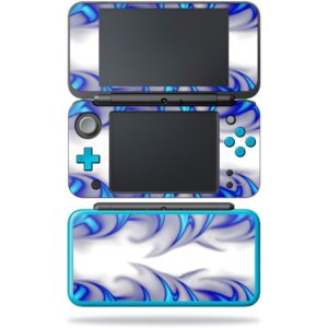 mightyskins skin compatible with nintendo new 2ds xl - blue fire | protective, durable, and unique vinyl decal wrap cover | easy to apply, remove, and change styles | made in the usa