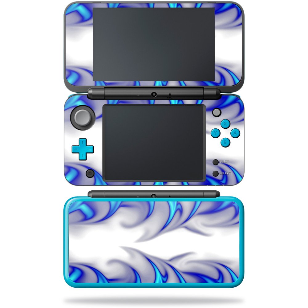 MightySkins Skin Compatible with Nintendo New 2DS XL - Blue Fire | Protective, Durable, and Unique Vinyl Decal wrap Cover | Easy to Apply, Remove, and Change Styles | Made in The USA