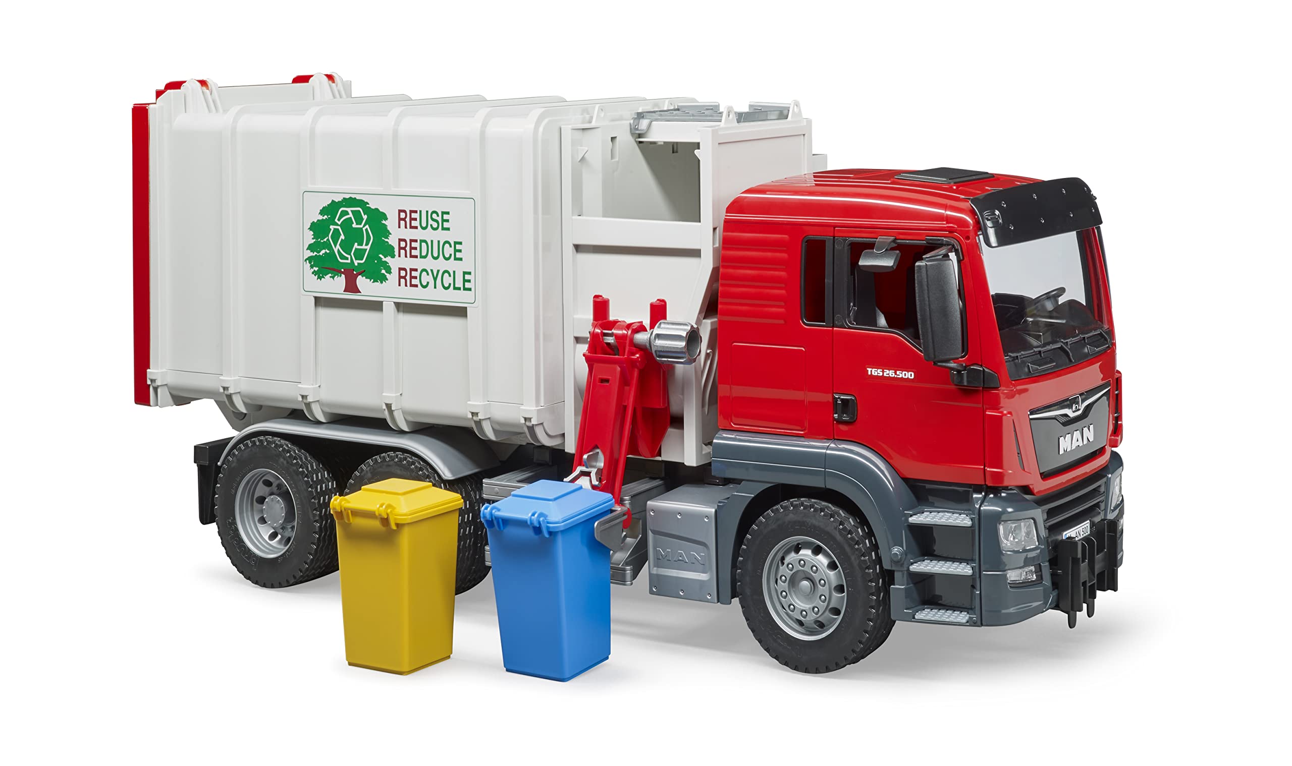 Bruder Man Tgs Side Loading Garbage Truck Vehicles-Toys