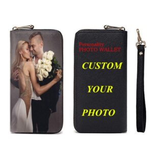 a266xdksjk personality women leather wallet clutch bag card case cash holder wallets custom photos wallets print any photo