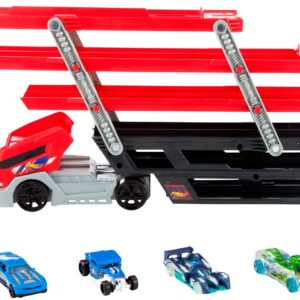 Hot Wheels Mega Hauler and 4 Cars Set