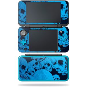 mightyskins skin compatible with nintendo new 2ds xl - blue skulls | protective, durable, and unique vinyl decal wrap cover | easy to apply, remove, and change styles | made in the usa