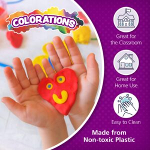 Colorations Easy Grip, Arts & Crafts, Shapes and Numbers Dough Stampers Set of 26 (Item # DOUGHSN)