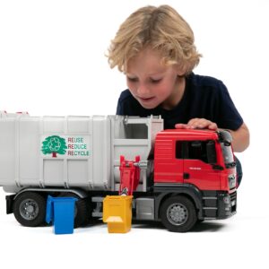 Bruder Man Tgs Side Loading Garbage Truck Vehicles-Toys