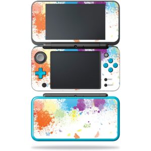 mightyskins skin compatible with nintendo new 2ds xl - splash of color | protective, durable, and unique vinyl decal wrap cover | easy to apply, remove, and change styles | made in the usa