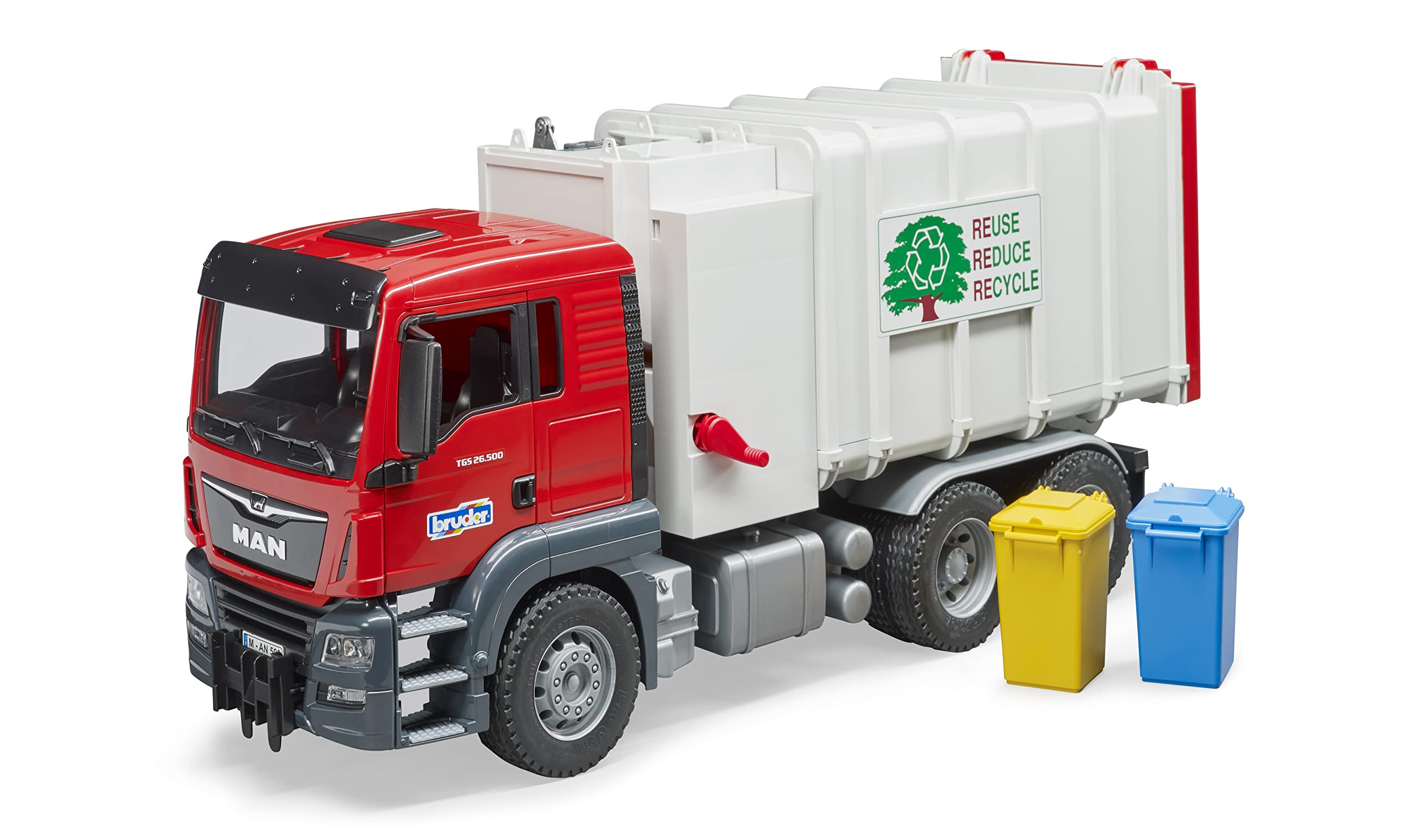 Bruder Man Tgs Side Loading Garbage Truck Vehicles-Toys