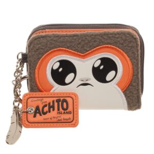 star wars episode 8 porg jrs. mini bi-fold wallet