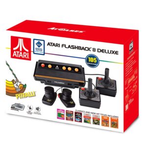 atari flashback 8 deluxe with 105 games - 2 wired controllers and 2 wired paddles