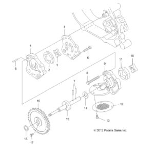 polaris ranger pump gear, genuine oem part 3090033, qty 1