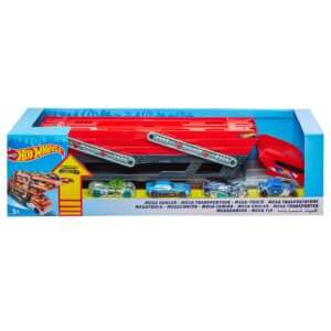 Hot Wheels Mega Hauler and 4 Cars Set