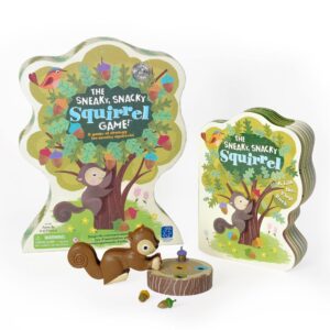 educational insights the sneaky, snacky squirrel game and board book for preschoolers & toddlers, gift for boys & girls, ages 3+