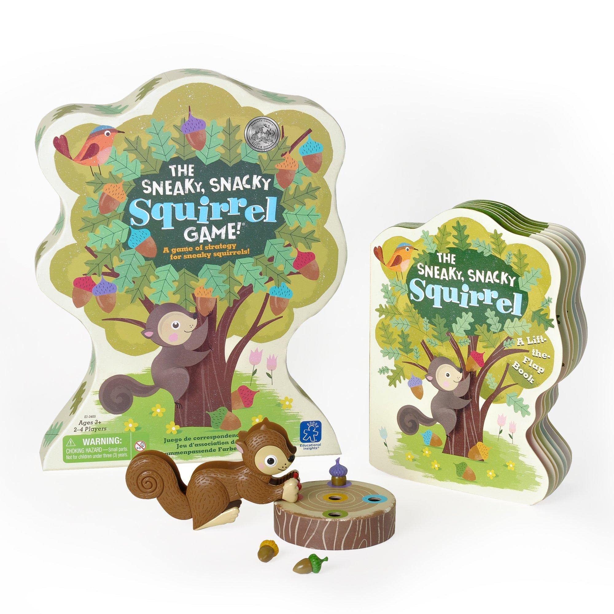 Educational Insights The Sneaky, Snacky Squirrel Game and Board Book for Preschoolers & Toddlers, Gift For Boys & Girls, Ages 3+