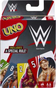 mattel games uno card game, matching wwe superstars, for 2 to 10 players ages 7 years and older