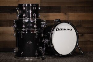 ludwig breakbeats by questlove 4-piece drum shell pack (black sparkle)