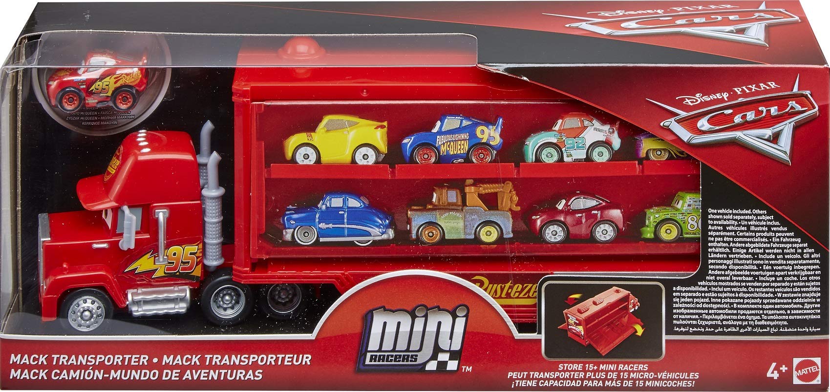 Disney Pixar Cars Mini Racers Mack Transporter