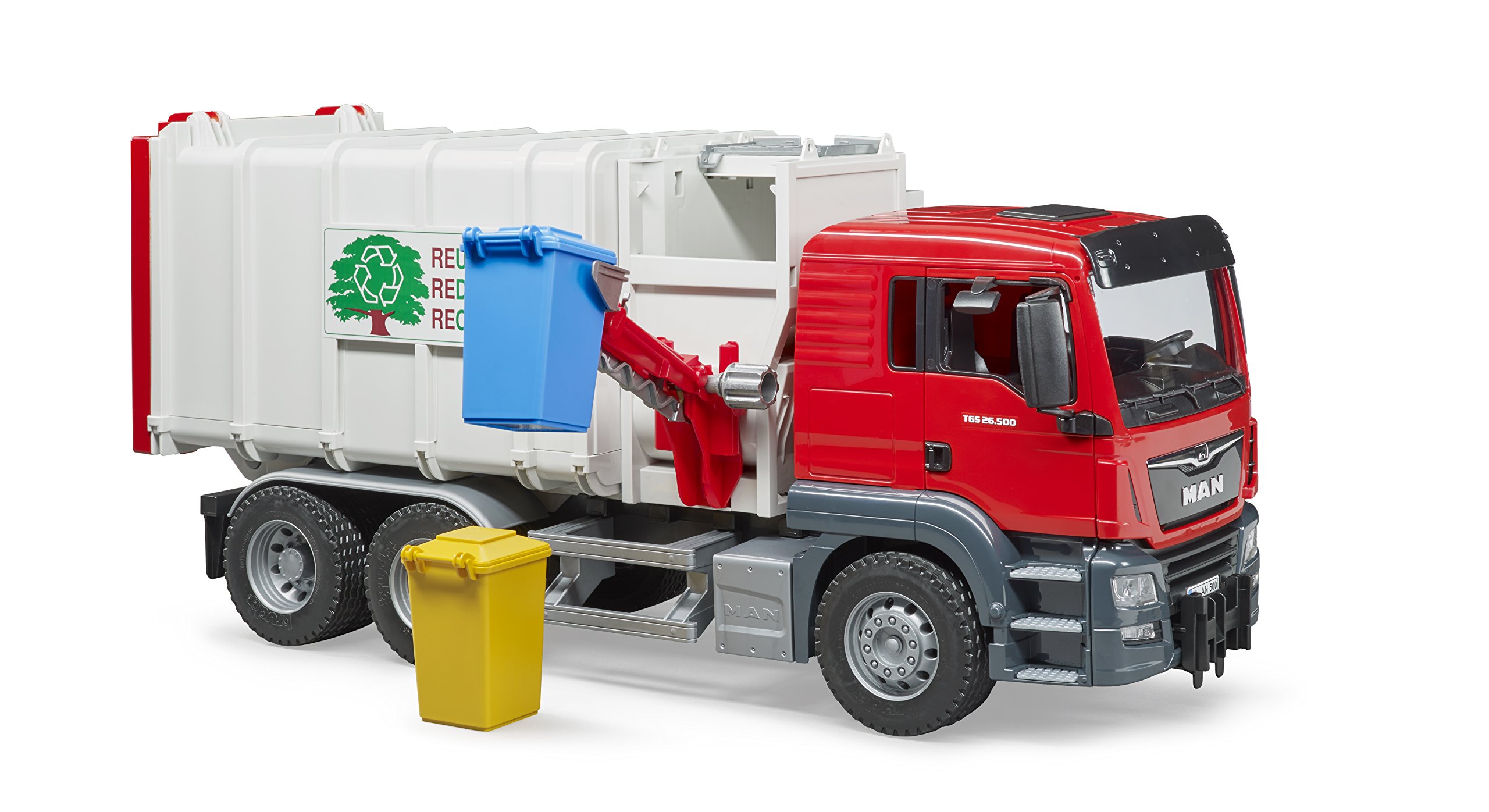 Bruder Man Tgs Side Loading Garbage Truck Vehicles-Toys