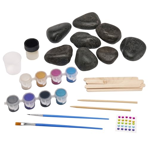 Shimmer ’n Sparkle Metallic Mania Rock Art DIY Painting Rock Craft Kit for ages 6 and Up