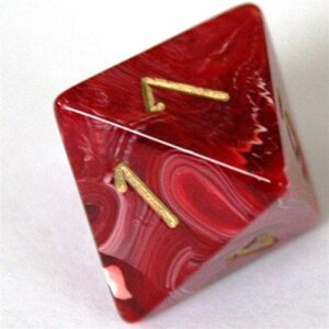 Chessex CHX27434 Dice - Vortex: 7Pc Burgundy/Gold