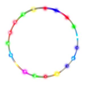 36 inch led hula hoop, willway 28 color strobing and changing hula hoop for kids and adults - lightweight & collapsible (28 inch)