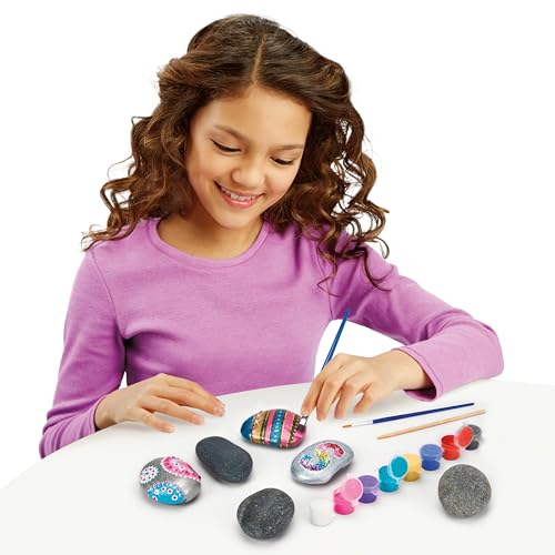 Shimmer ’n Sparkle Metallic Mania Rock Art DIY Painting Rock Craft Kit for ages 6 and Up