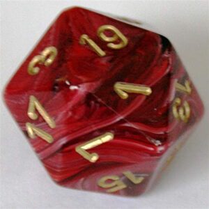 Chessex CHX27434 Dice - Vortex: 7Pc Burgundy/Gold