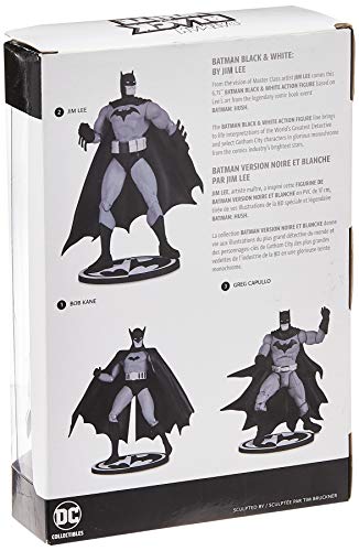 Entertainment Earth Batman Black and White Hush by Jim Lee Action Figure, Multicolor