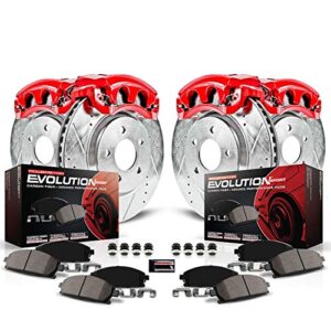 power stop kc6375 front and rear z23 evolution sport performance brake kit with caliper, 1 pack