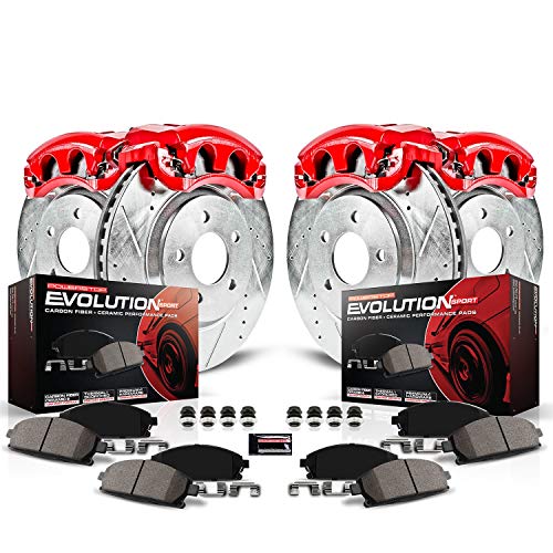 Power Stop KC6375 Front and Rear Z23 Evolution Sport Performance Brake Kit with Caliper, 1 Pack