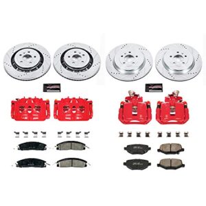 Power Stop KC6375 Front and Rear Z23 Evolution Sport Performance Brake Kit with Caliper, 1 Pack