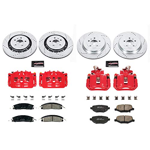 Power Stop KC6375 Front and Rear Z23 Evolution Sport Performance Brake Kit with Caliper, 1 Pack