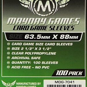 MayDay Game Card Sleeves 2 1/2" X 3 1/2" (100/Pack) (2 Pack)