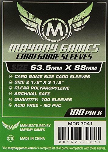 MayDay Game Card Sleeves 2 1/2" X 3 1/2" (100/Pack) (2 Pack)