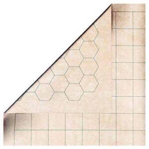 megamat - reversible - 34 1/2 x 48 oyster vinyl 1.5" squares & 1.5" hexes