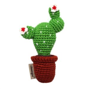 cheengoo organic crocheted cactus rattle