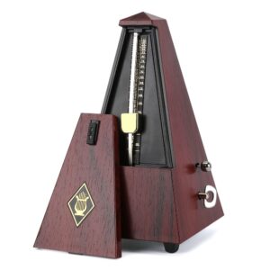 accurate mechanical metronome for wind instruments musicians, guitar player, violinist, plastic wood teak