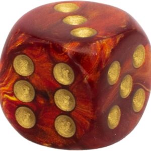 Chessex DND Dice Set-Chessex D&D Dice-12mm Scarab Scarlet and Gold Plastic Polyhedral Dice Set-Dungeons and Dragons Dice ludes 36 Dice – D6, Various (CHX27814)