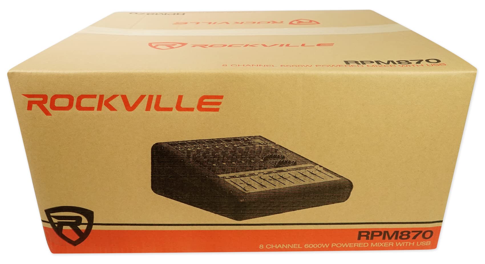 Rockville RPM870 8 Channel 6000w Powered Mixer w/USB, Effects, 8 XDR2 Mic Pres