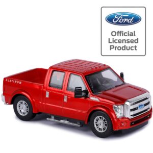 Liberty Imports RC Ford F-350 Super Duty Toy Pickup Truck, Officially Licensed Full Function R/C Radio Remote Control Car Genuine 1:28 Scale Vehicle (Red)