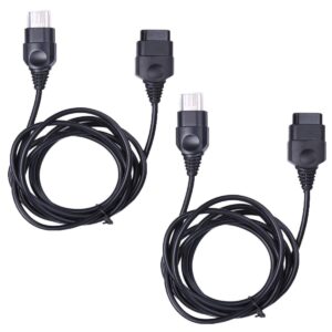 YB-OSANA 2 Packs! Replacement 6ft Extension Cable Extension Cords for Xbox Controller The Oldest Xbox(not for Xbox 360 or Xbox one),Set of 2, Black