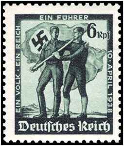 superb nazi stamp issued on the day germany annexed austria in 1938! flawless condition