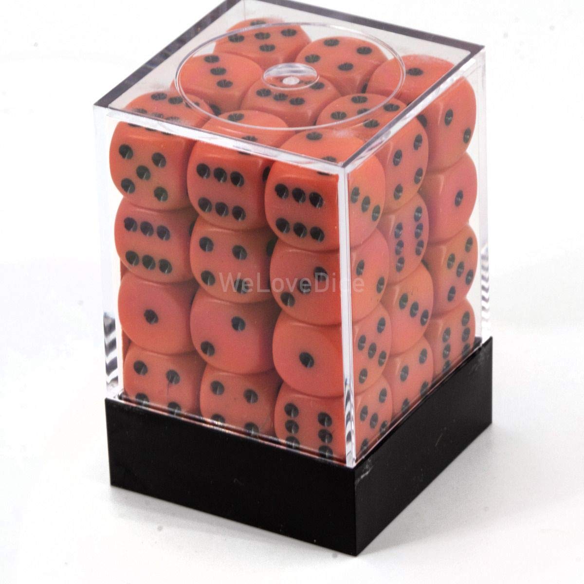 DND Dice Set-Chessex D&D Dice-12mm Opaque Orange and Black Plastic Polyhedral Dice Set-Dungeons and Dragons Dice Includes 36 Dice – D6