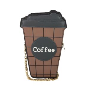 fashion culture cup of joe coffee crossbody, brown