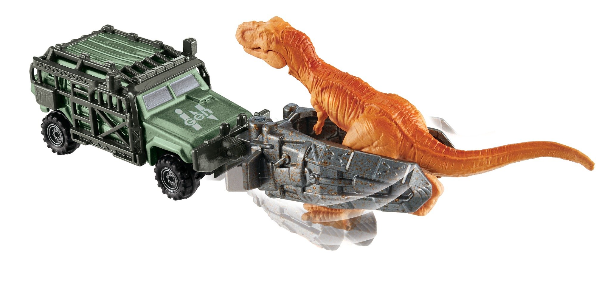 MATCHBOX JURASSIC WORLD DINO TRANSPORTERS TYRANNO-HAULER Vehicle and figure