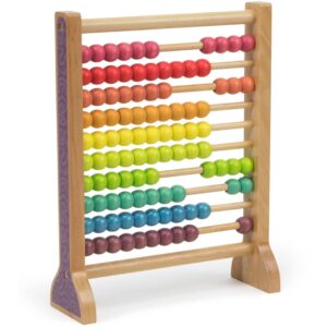 imagination generation wooden abacus classic counting tool, counting frame educational toy with 100 colorful beads