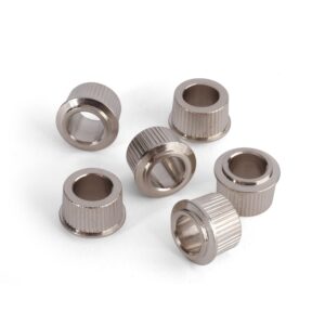 stewmac 10.5mm round guitar conversion bushings, nickel, set of 6