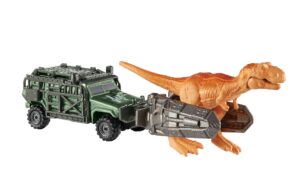 matchbox jurassic world dino transporters tyranno-hauler vehicle and figure