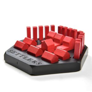 Solid Factory | Settlers Game Piece Holder/Organizer - Black (Set of 4)