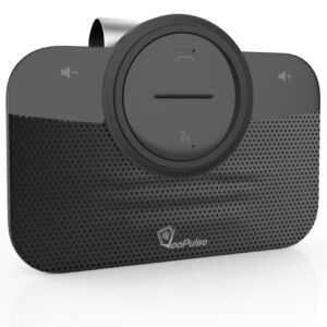 veopulse car speakerphone b-pro 2b hands-free kit, 6w hi-fi speakers, with bluetooth automatic multipoint cellphone connection