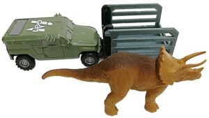 matchbox jurassic world dino transporters tricera-tracker vehicle and figure